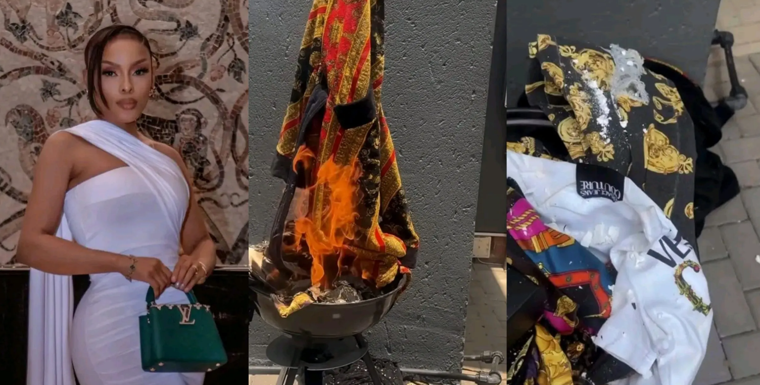 Popular South African Influencer Kefilwe Mabote Burns Designer Clothes ...
